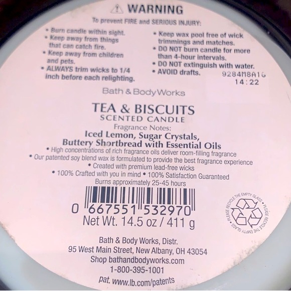 Bath & Body Works | Accents | Bath Body Works London Tea Biscuits 3 ...